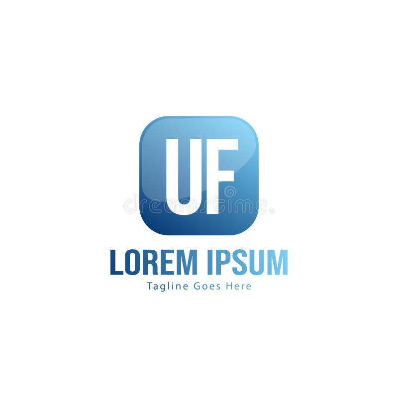 UF Letter Logo Design. Creative Modern UF Letters Icon Illustration ...