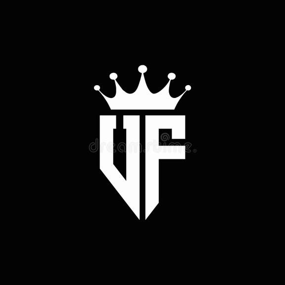 UF Logo Monogram Emblem Style with Crown Shape Design Template Stock ...