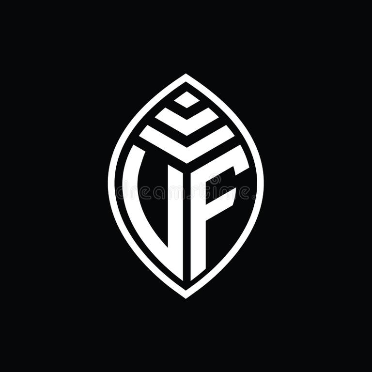 UF Logo Monogram Leaf Shape Isolated Outline Design Template Stock ...
