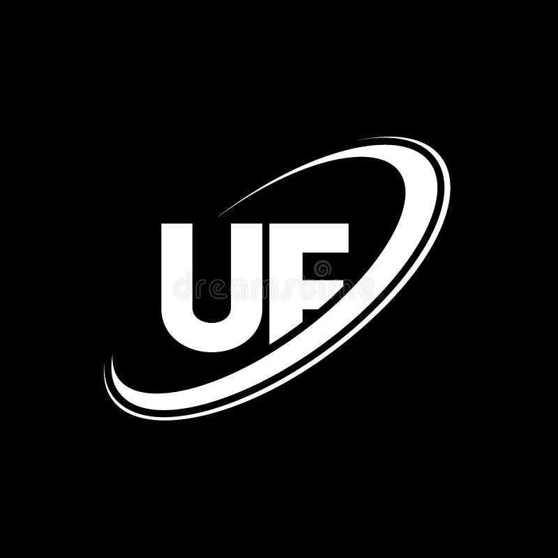 UF U F Letter Logo Design. Initial Letter UF Linked Circle Uppercase ...