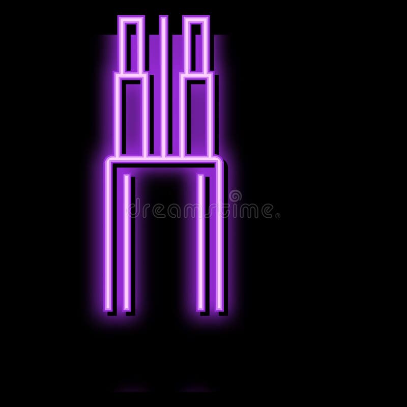 Uf Underground Feeder Cable Neon Glow Icon Illustration Stock Vector ...