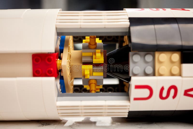 Ufa, Russia. 8 August 2021 Assembling a Rocket Constructor. Colored ...