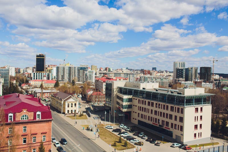 Ufa, Russia, 12 June, 2019: Top View on the Panorama of City - Ufa ...