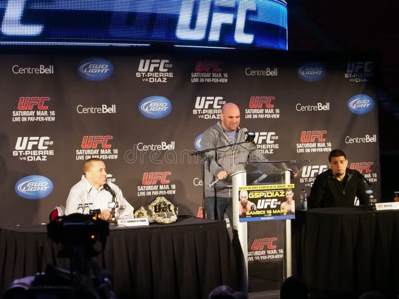 UFC 158 Press conference editorial stock image. Image of press - 28815284
