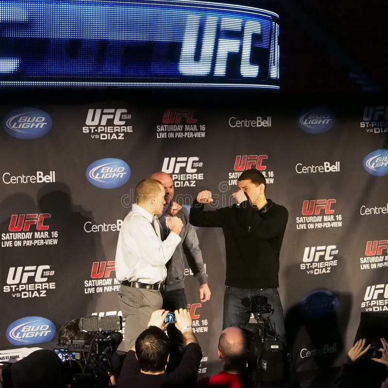 UFC 158 Press conference editorial stock image. Image of press - 28815284