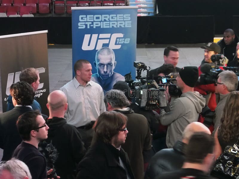 UFC 158 Press conference editorial stock image. Image of press - 28815284