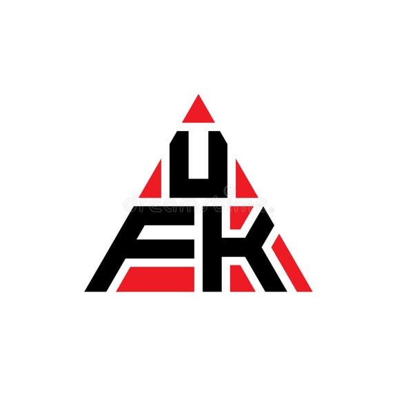 UFK Triangle Letter Logo Design with Triangle Shape. UFK Triangle Logo ...