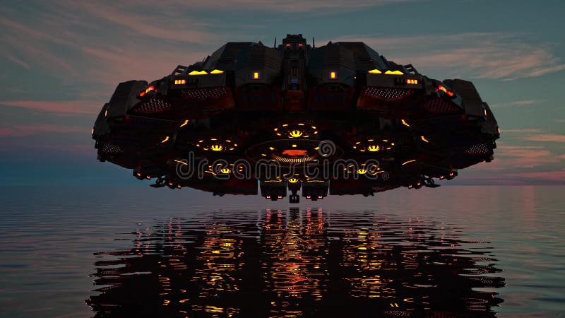 Ufo Floatin Above the Ocean Stock Video - Video of beam, astronomy ...