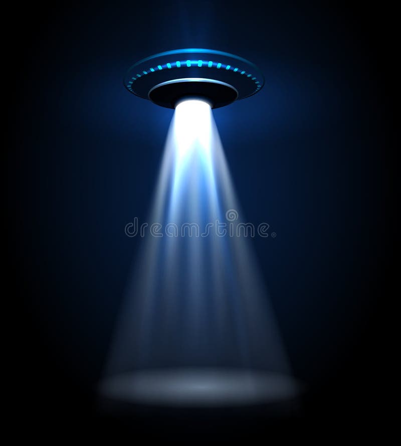 Aliens and flying disk stock illustration. Illustration of cloud - 11012087