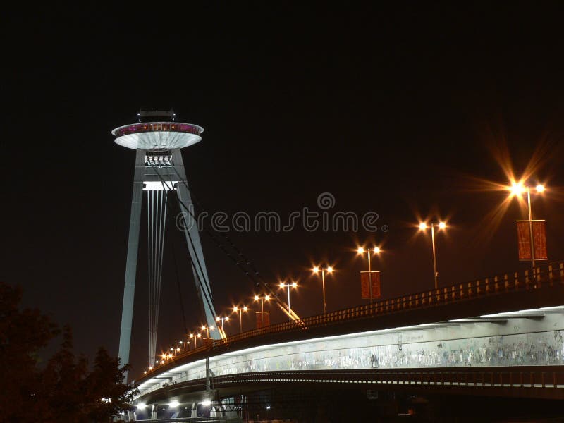 UFO on the bridge stock photo. Image of black, light, restaurant - 313484