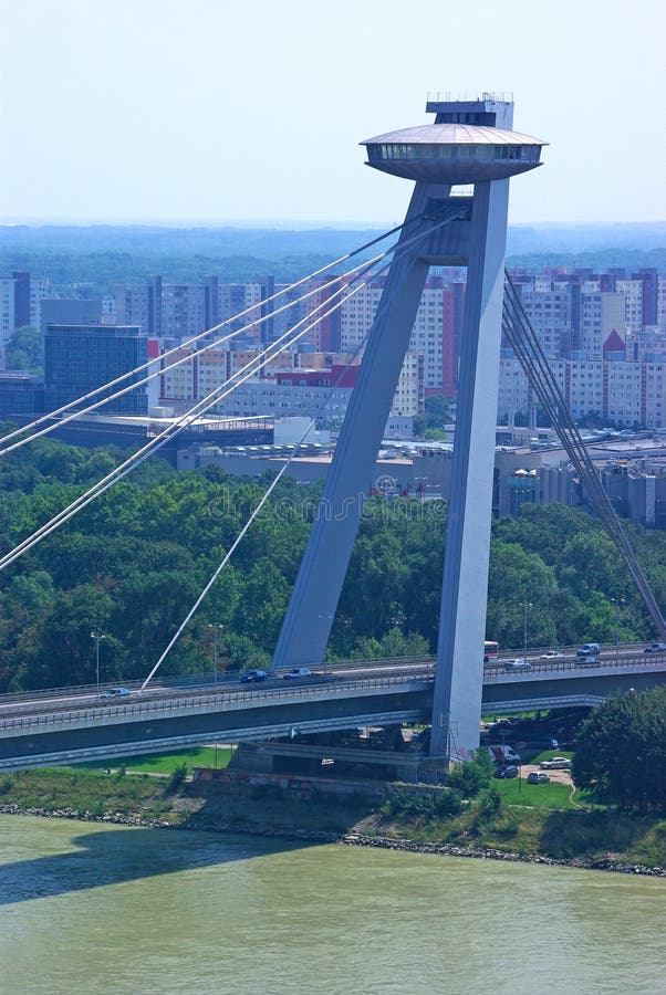 UFO Bridge Over Danube River Stock Image - Image of panorama, national ...