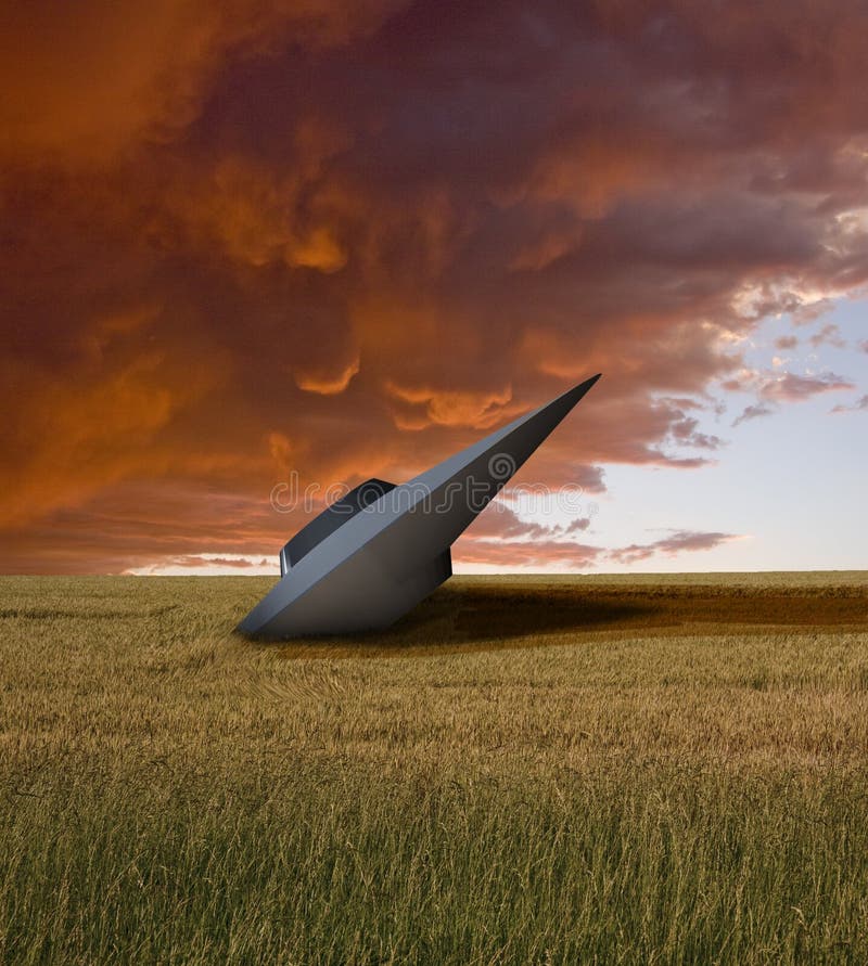 UFO crash stock photo. Image of background, cosmic, horizon - 197597050
