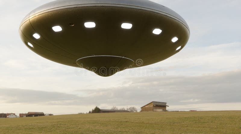 Ufo 3d Visualization, 3d Render Stock Illustration - Illustration of ...