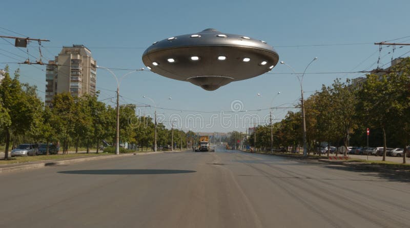 Ufo 3d Visualization, 3d Render Stock Illustration - Illustration of ...