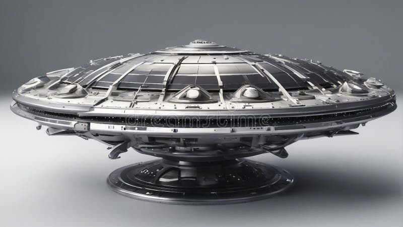 Ufo in Empty Room, _ an Alien Space Ship Isolated on White Background ...