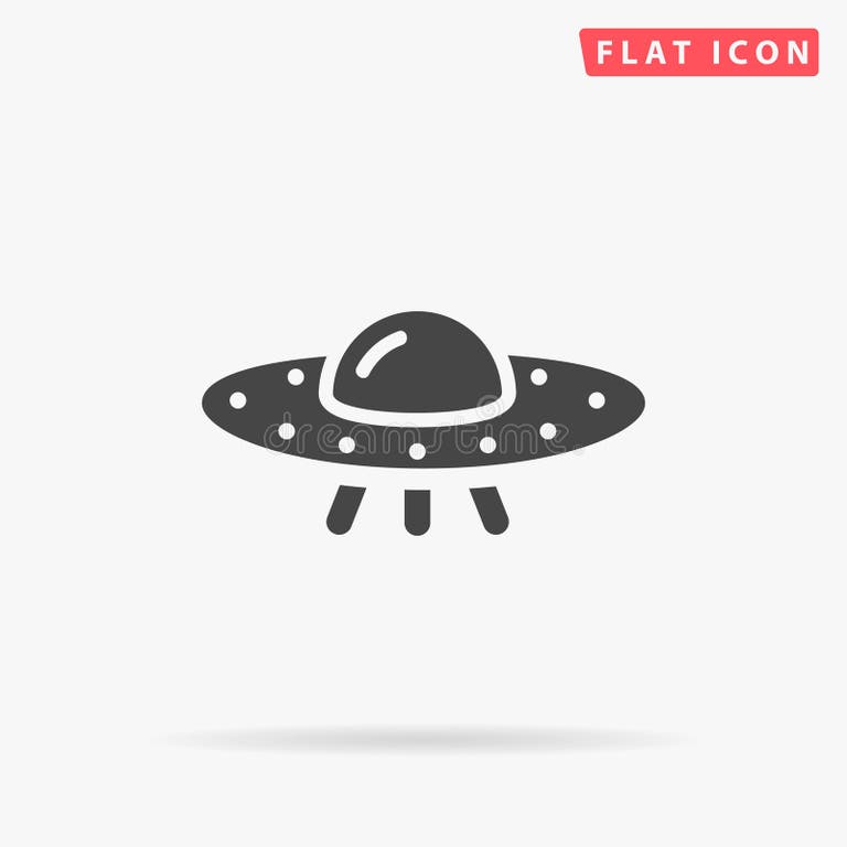 Ufo flat vector icon stock vector. Illustration of spaceship - 254764765