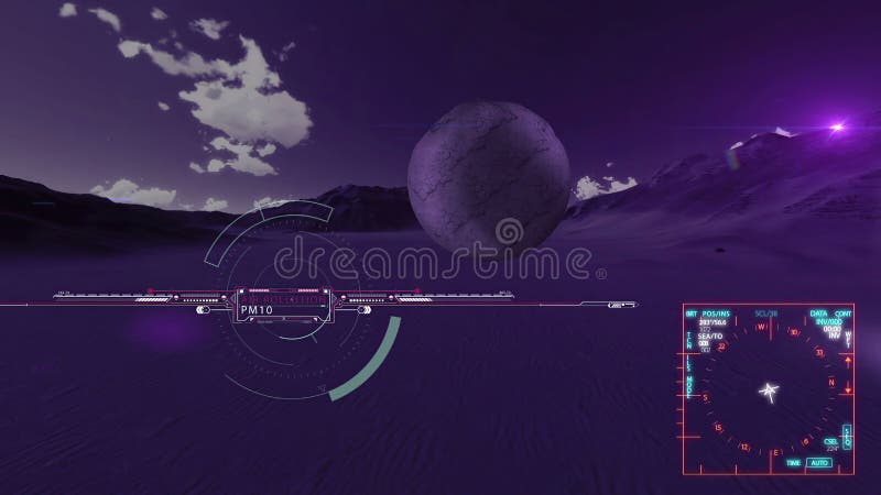 Ufo Fly Over Alien Planet stock illustration. Illustration of ...