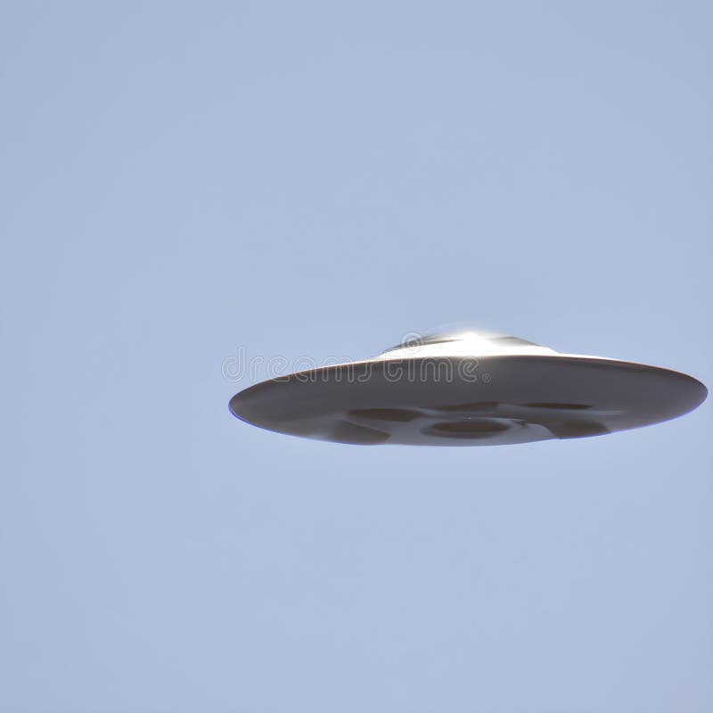 Ufo Flying Over the Sky. Alien Space Ship Flying. Flying Object ...