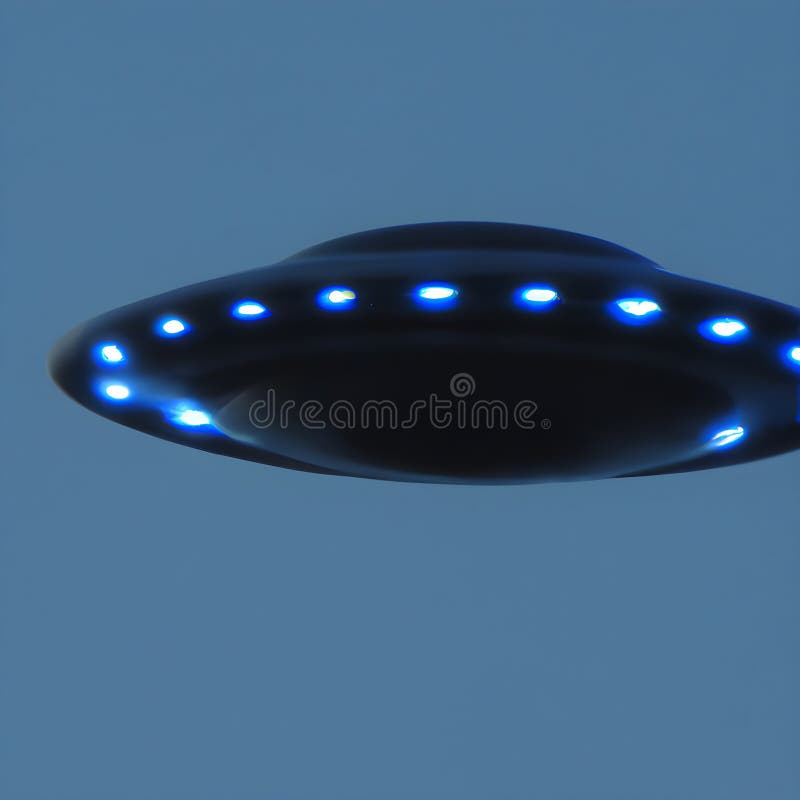 Ufo Flying Over the Sky. Alien Space Ship Flying. Flying Object ...