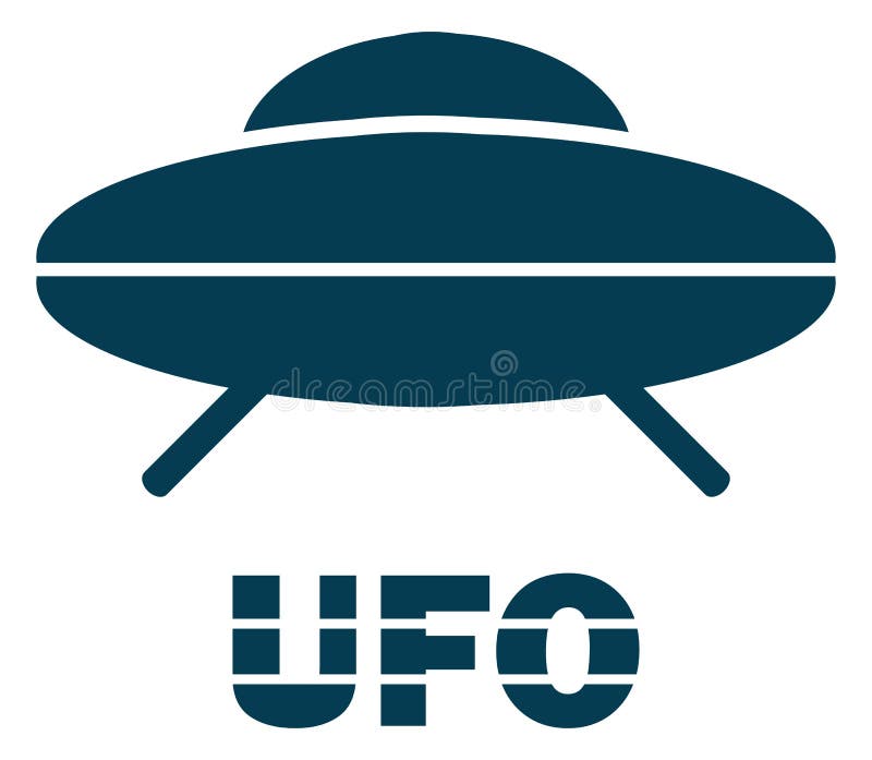 UFO Flying Saucer Icon. stock vector. Illustration of metal - 79518411