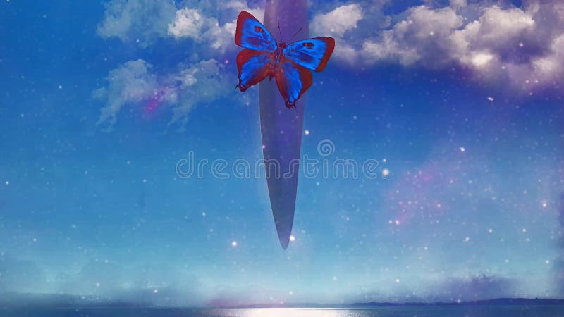 UFO Hovers in Clouds in Sky Stock Video - Video of hover, invaders ...