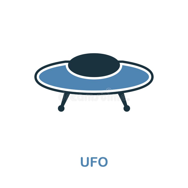 Ufo Icon in 2 Color Design. Pixel Perfect Simple Pictogram Ufo Icon ...