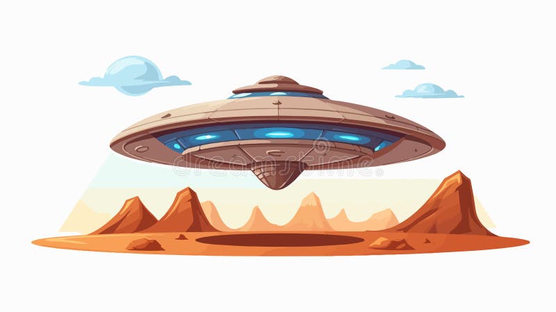 UFO-like Drawing Made of Triangular Shapes Vector Stock Vector ...