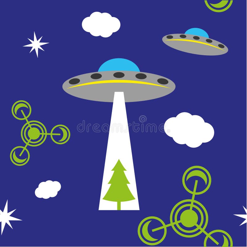 UFO pattern stock vector. Illustration of artwork, stars - 93829824