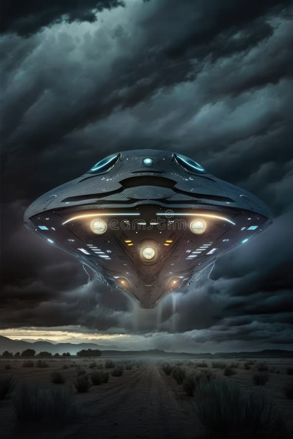 Ufo Spaceship from Another Planet, Generated Ai Stock Illustration ...