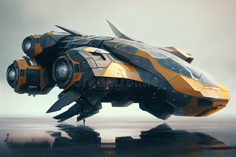 Ufo spaceship concept. stock illustration. Illustration of ship - 274579191