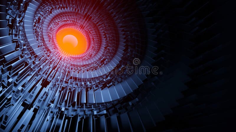 Alien Spaceship Nearing Source of Light in Outer Space. Motion Stock ...