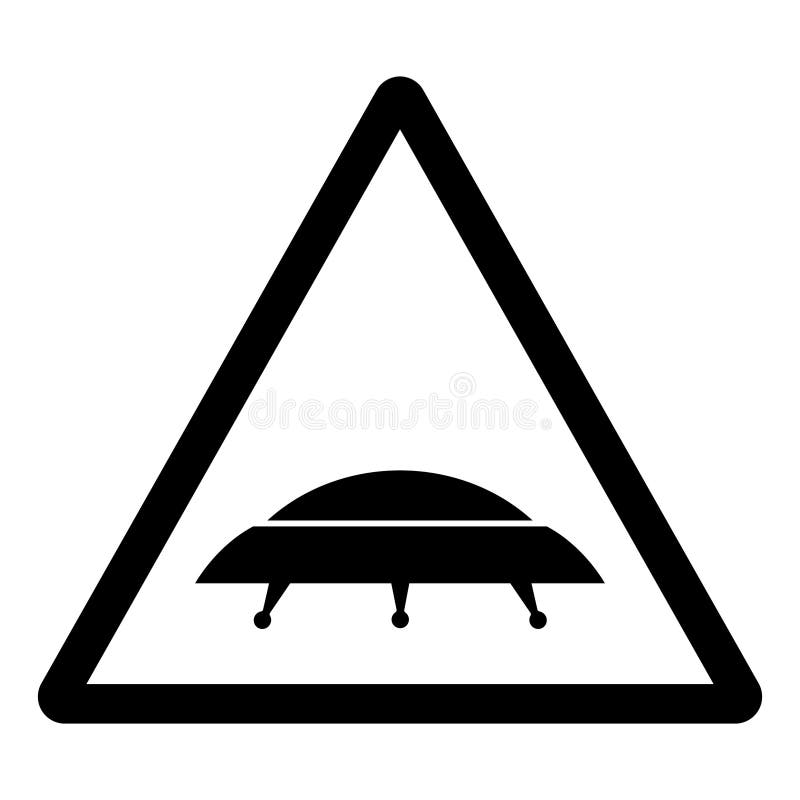 UFO Symbol Sign, Vector Illustration, Isolate on White Background Label ...