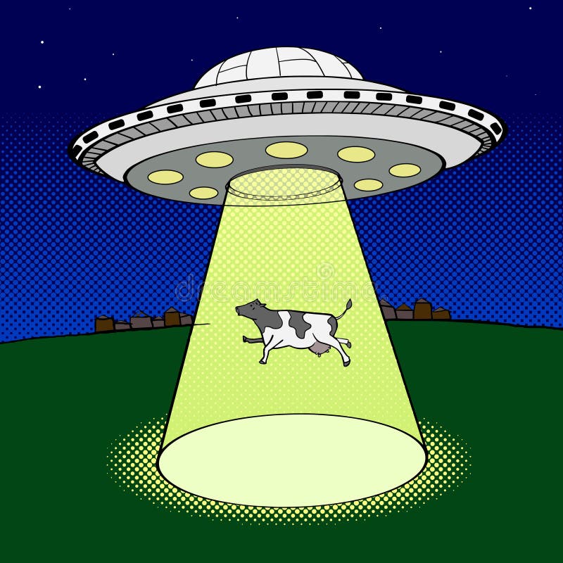 Ufo Cow Stock Illustrations – 518 Ufo Cow Stock Illustrations, Vectors ...