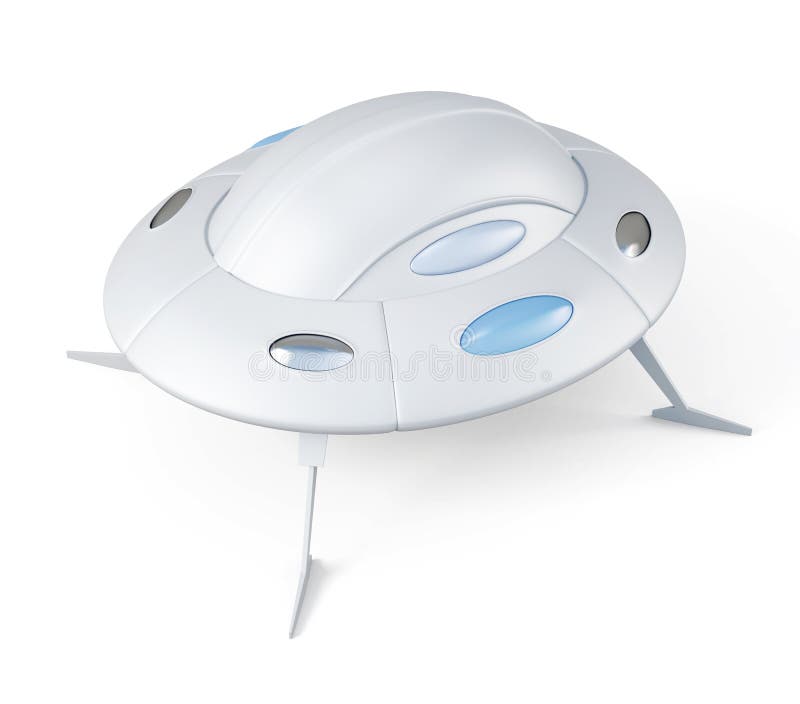 UFO Top View . 3d Rendering Stock Illustration - Illustration of ...