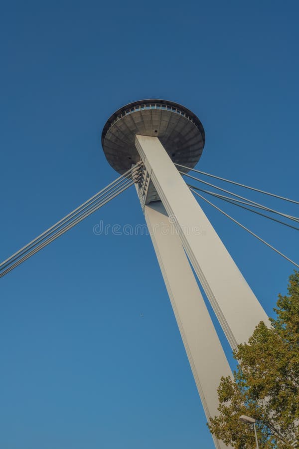UFO Tower at SNP Bridge - Bratislava, Slovakia Editorial Photography ...