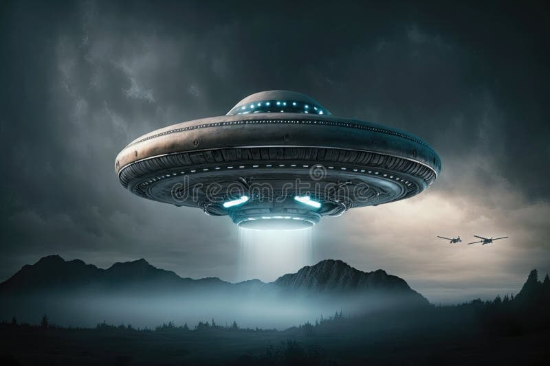 UFO Unidentified Flying Object. AI Generated Stock Illustration ... UFO Unidentified Flying Object. AI Generated Stock Illustration ...