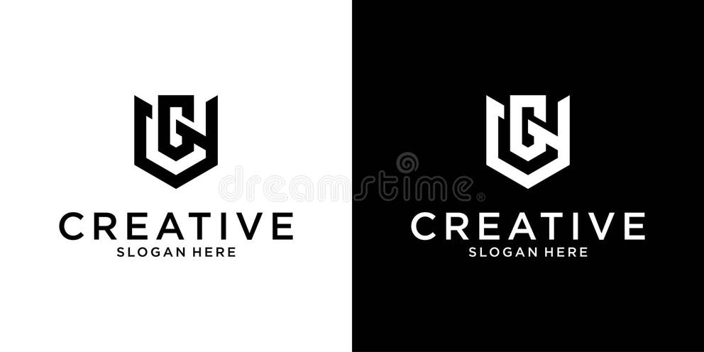 UG or GU Initial Letter Logo Design Monogram Stock Illustration ...