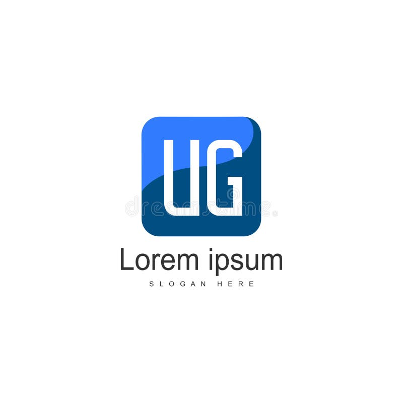 UG Letter Logo Design. Creative Modern UG Letters Icon Illustration ...