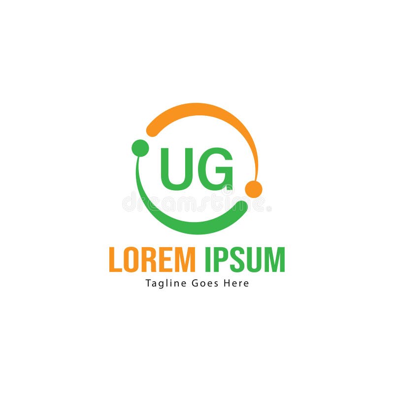 UG Letter Logo Design. Creative Modern UG Letters Icon Illustration ...