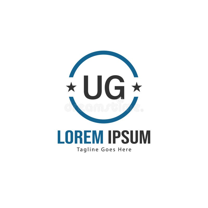 UG Letter Logo Design. Creative Modern UG Letters Icon Illustration ...