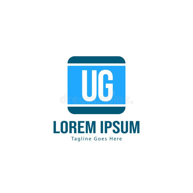 UG Letter Logo Design. Creative Modern UG Letters Icon Illustration ...