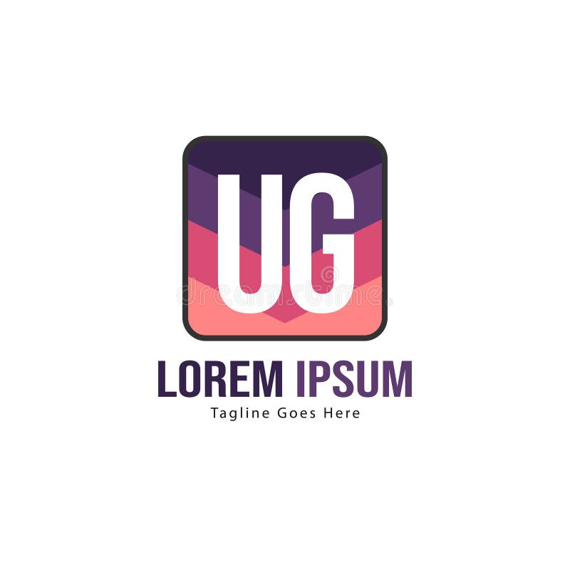 UG Letter Logo Design. Creative Modern UG Letters Icon Illustration ...