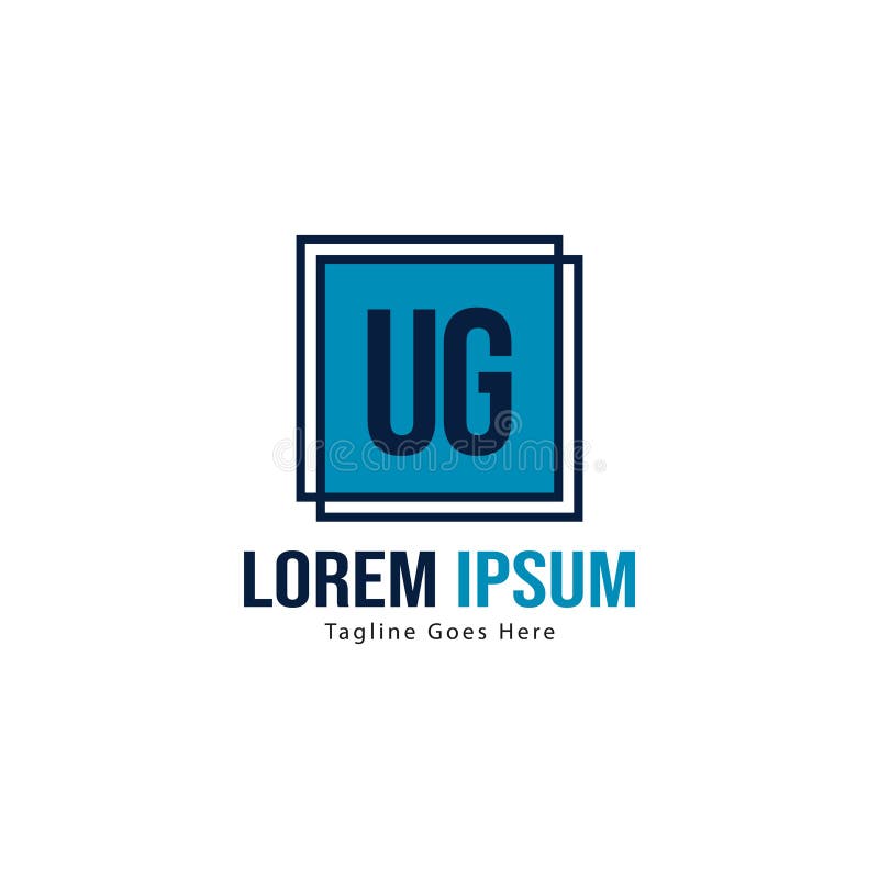 UG Letter Logo Design. Creative Modern UG Letters Icon Illustration ...