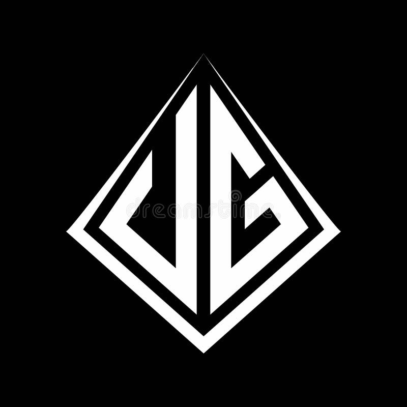 UG Logo Letters Monogram with Prisma Shape Design Template Stock Vector ...