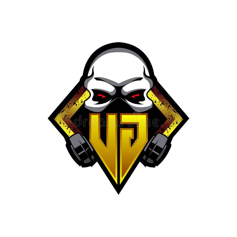 UG Logo Monogram with Skull Shape Designs Template Stock Vector ...