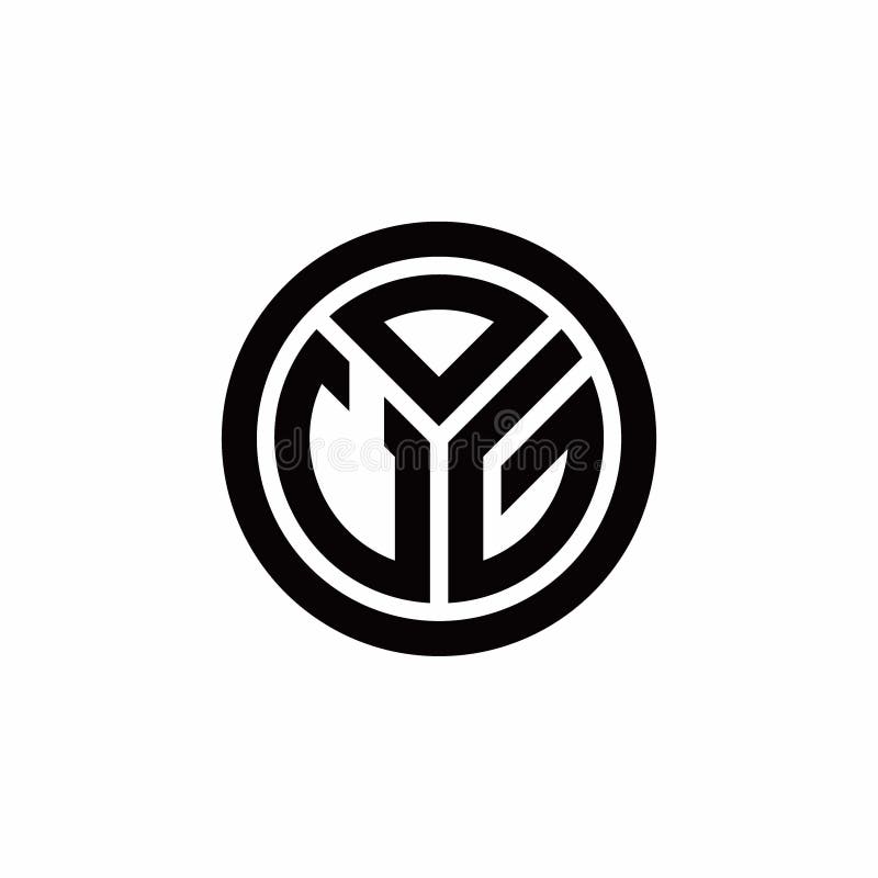 UG Monogram Logo with Circle Outline Design Template Stock Vector ...