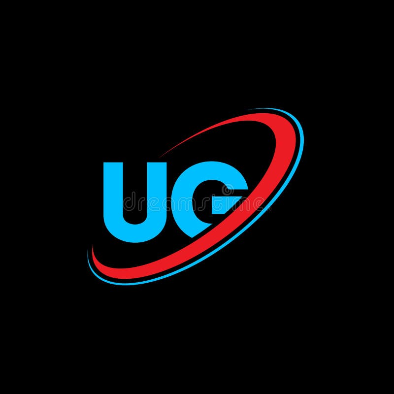 UG U G Letter Logo Design. Initial Letter UG Linked Circle Uppercase ...