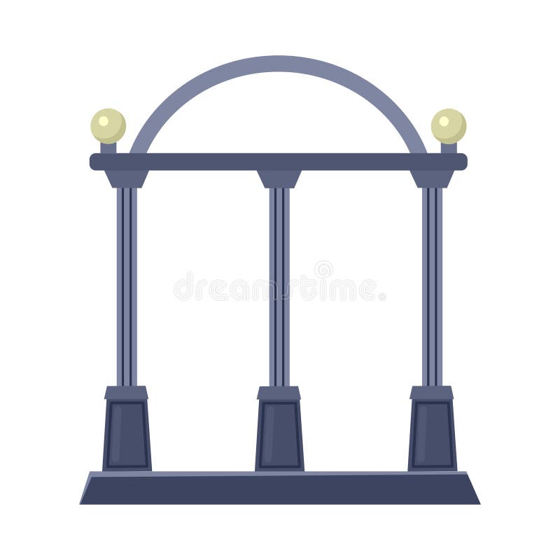 Arch icon digital purple stock vector. Illustration of gate - 155208251