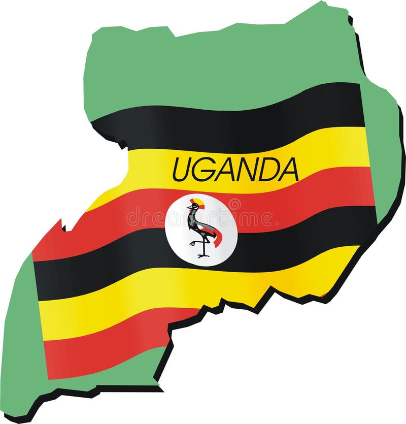 Map of Uganda stock vector. Illustration of land, ugandan - 1898197