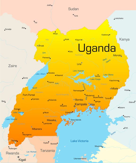Rwanda Uganda Map Stock Illustrations – 668 Rwanda Uganda Map Stock ...